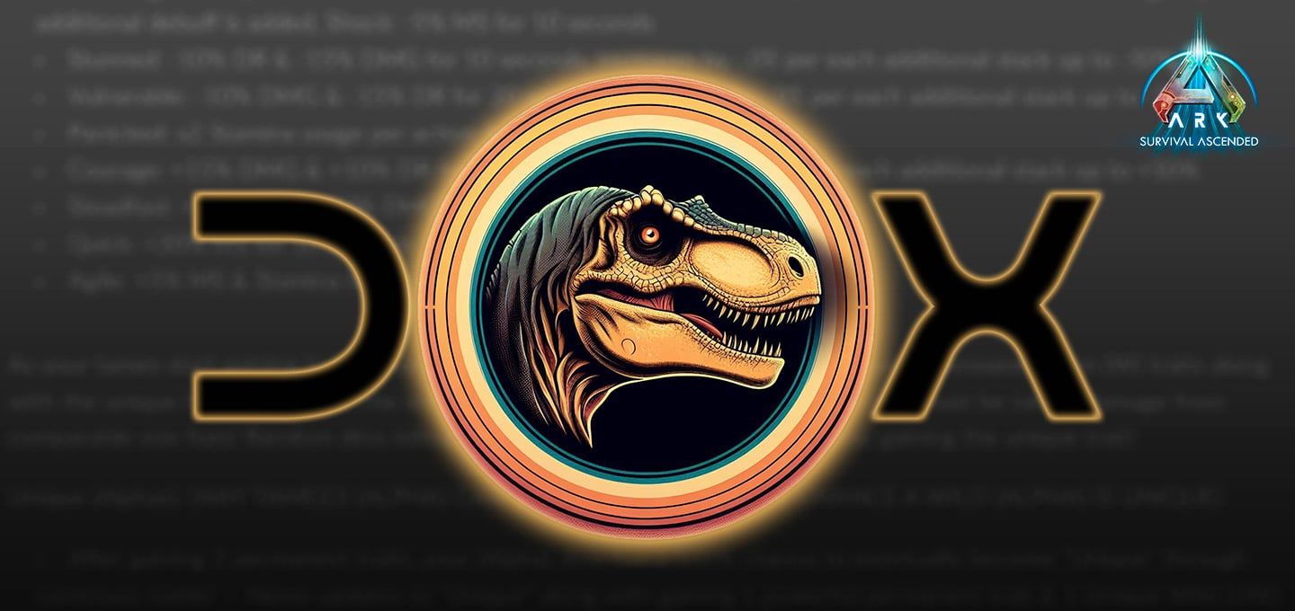 Dino Overhaul X 2 (DOX 2) Mod For ARK: Survival Ascended | NITRADO