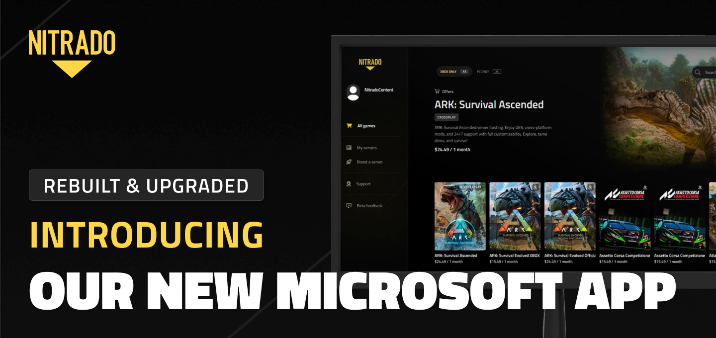 Brand New! Nitrado Microsoft App | NITRADO